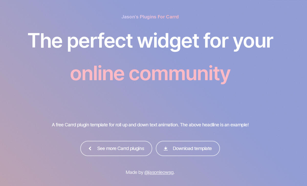 Roll up text animation